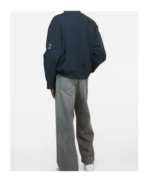 Acne Studios Distressed Logo Crewneck Sweatshirt