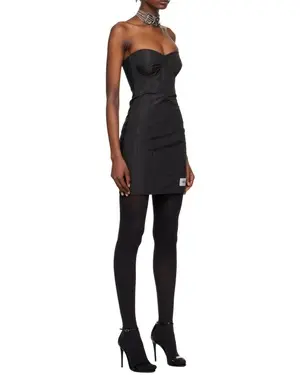 Dolce & Gabbana Moiré-faille Strapless Minidress