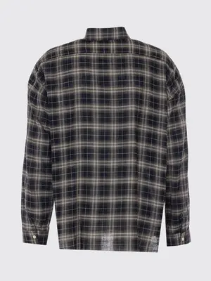 SUNFLOWER Checked Button-up Shirt - Black