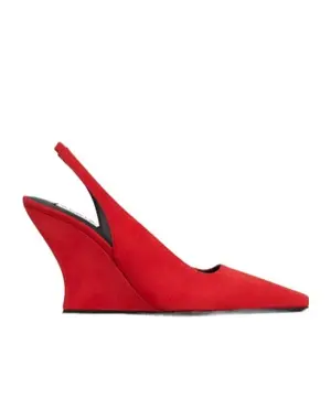 Alaïa Suede Wedge Slingbacks