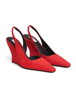 Alaïa Suede Wedge Slingbacks