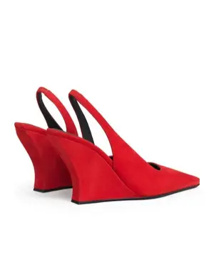 Alaïa Suede Wedge Slingbacks