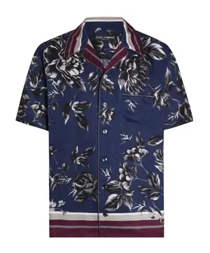 Dolce & Gabbana Dolce Gabbana Peony-printed Hawaii Twill Shirt - Multicolor