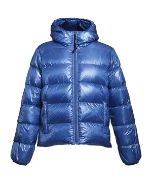 Aspesi Quilted Padded Jacket With Hood - Blue