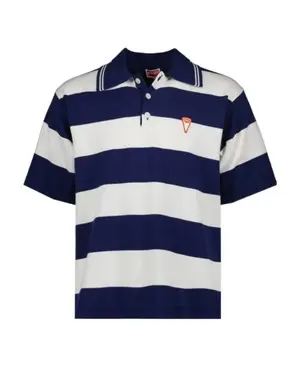 Kenzo Logo-patch Short-sleeved Striped Polo Shirt