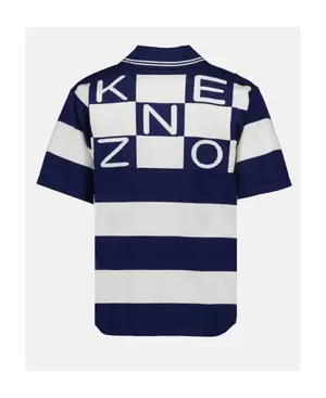 Kenzo Logo-patch Short-sleeved Striped Polo Shirt