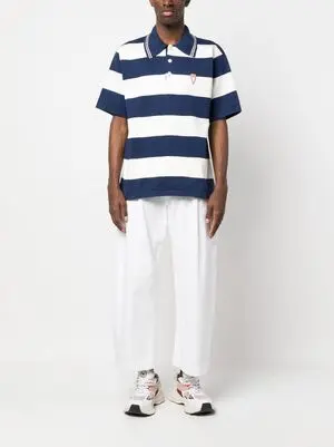 Kenzo Logo-patch Short-sleeved Striped Polo Shirt