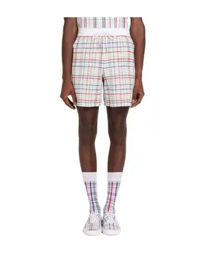 Thom Browne Gingham Check Tweed Shorts