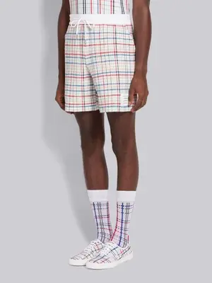 Thom Browne Gingham Check Tweed Shorts