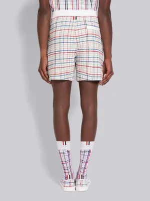 Thom Browne Gingham Check Tweed Shorts