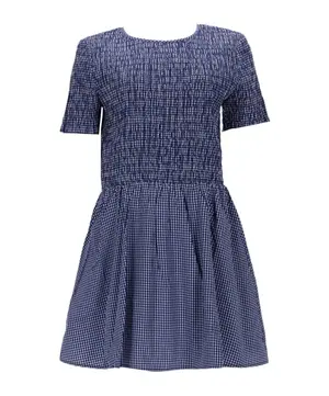 Baum Und Pferdgarten Smocked Check Mini Dress