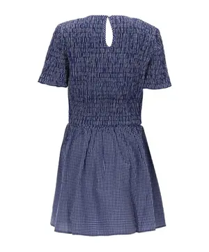Baum Und Pferdgarten Smocked Check Mini Dress