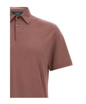 ZANONE Short-sleeved Polo Shirt - Brown