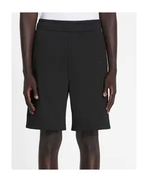 LANVIN Embroidered Logo Bermuda Shorts - Black
