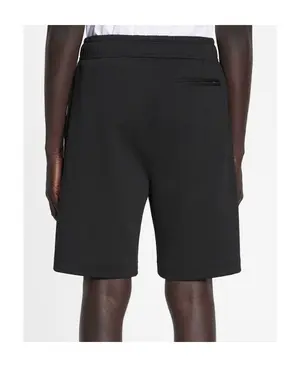 LANVIN Embroidered Logo Bermuda Shorts - Black