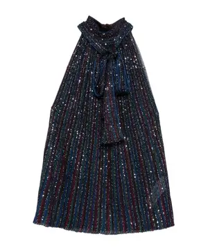 Missoni Striped Sequin High Neck Sleeveless Vest