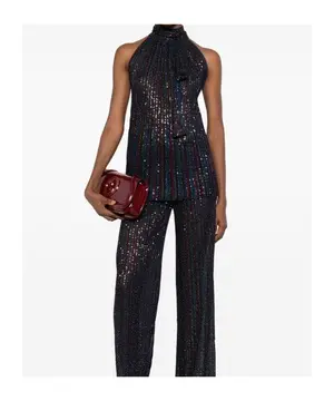 Missoni Striped Sequin High Neck Sleeveless Vest