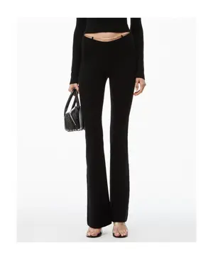 Alexander Wang Ribbed Bootcut Pants With Belt Detail