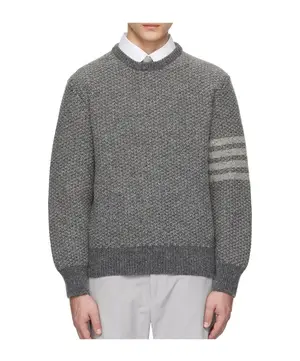 Thom Browne 4-bar Textured Knit Sweater