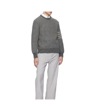 Thom Browne 4-bar Textured Knit Sweater
