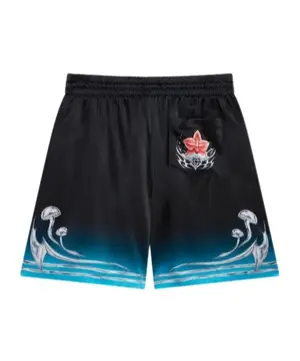 Casablanca Mushroom-print Shorts - Black
