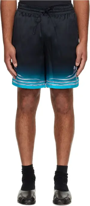 Casablanca Mushroom-print Shorts - Black