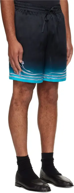 Casablanca Mushroom-print Shorts - Black