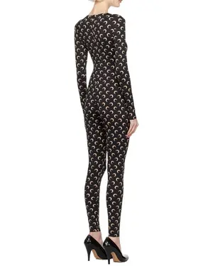 MARINE SERRE Moon Monogram Crewneck Jumpsuit - Black