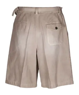 Marni Belted Pleated Shorts - Beigw