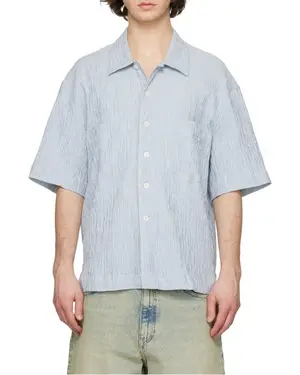 SUNFLOWER Adam Striped Short-sleeve Shirt - Gray