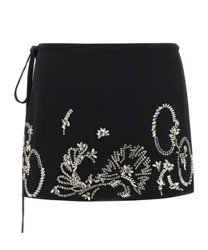 Dries Van Noten Embellished Mini Skirt - Black