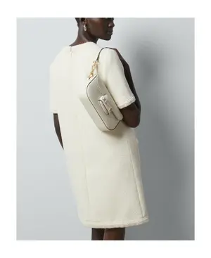 Gucci Short-sleeved Wool Tweed Dress With Interlocking G Button Detail
