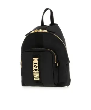 Moschino Small Logo Plaque Backpack