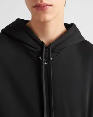 Prada Triangle-logo Drawstring Hoodie