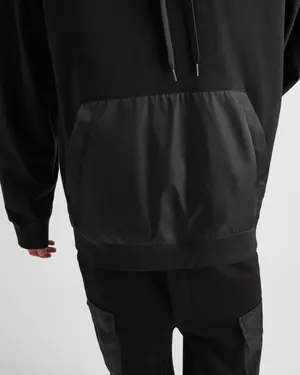 Prada Triangle-logo Drawstring Hoodie