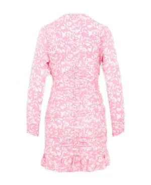 Isabel Marant Étoile Floral Ruched V-neck Mini Dress