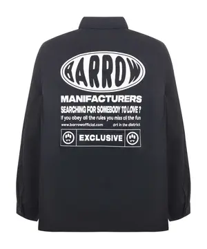 BARROW Logo Printed Button-up Shirt Jacket