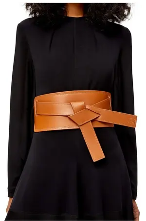 Loewe Gate Belt In Calfskin - Brown