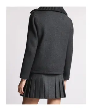 FAY Ribbed Collar Toggle Jacket
