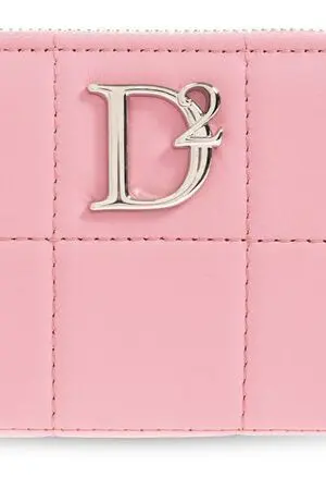 Dsquared2 Logo Plaque Zip-around Quilted Wallet - Pink