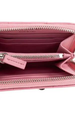 Dsquared2 Logo Plaque Zip-around Quilted Wallet - Pink