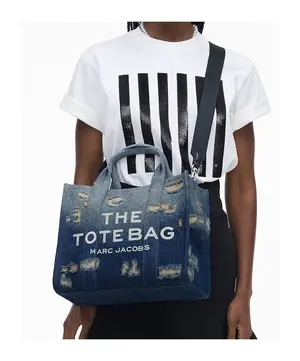 Marc Jacobs The Rip And Repair Denim Medium Tote Bag - Black