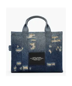Marc Jacobs The Rip And Repair Denim Medium Tote Bag - Black