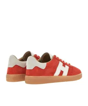 Hogan Paneled Lace-up Low-top Sneakers - Red