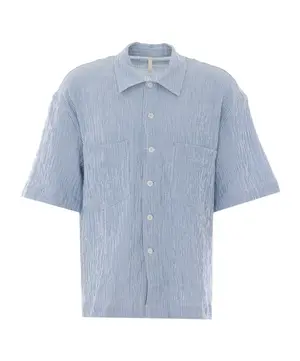 SUNFLOWER Adam Striped Short-sleeve Shirt - Gray