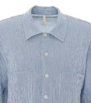 SUNFLOWER Adam Striped Short-sleeve Shirt - Gray