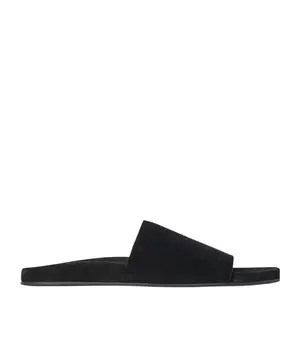 THE ROW Hugh Suede Slippers