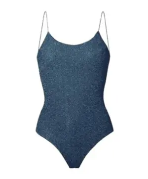 Oseree Lurex One-piece Swimsuit - Blue