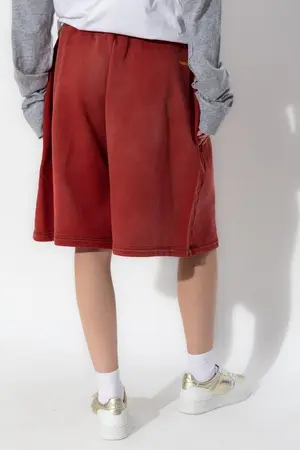 Dsquared2 Logo-printed Elasticated Waistband Wide Leg Shorts - Red