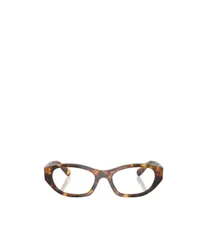 Miu Miu Oval Frame Eyewear - Brown